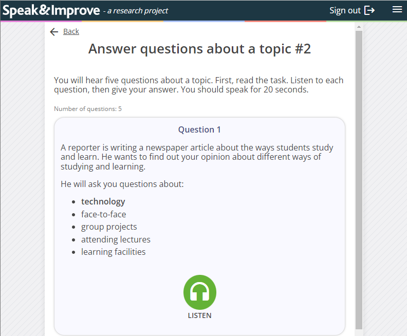 領思口說加強必備！免費口說練習神器Speak & Improve